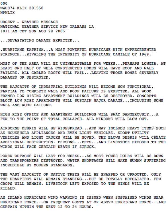 Relevant for this week: "The Statement" for Katrina | MLTSHP