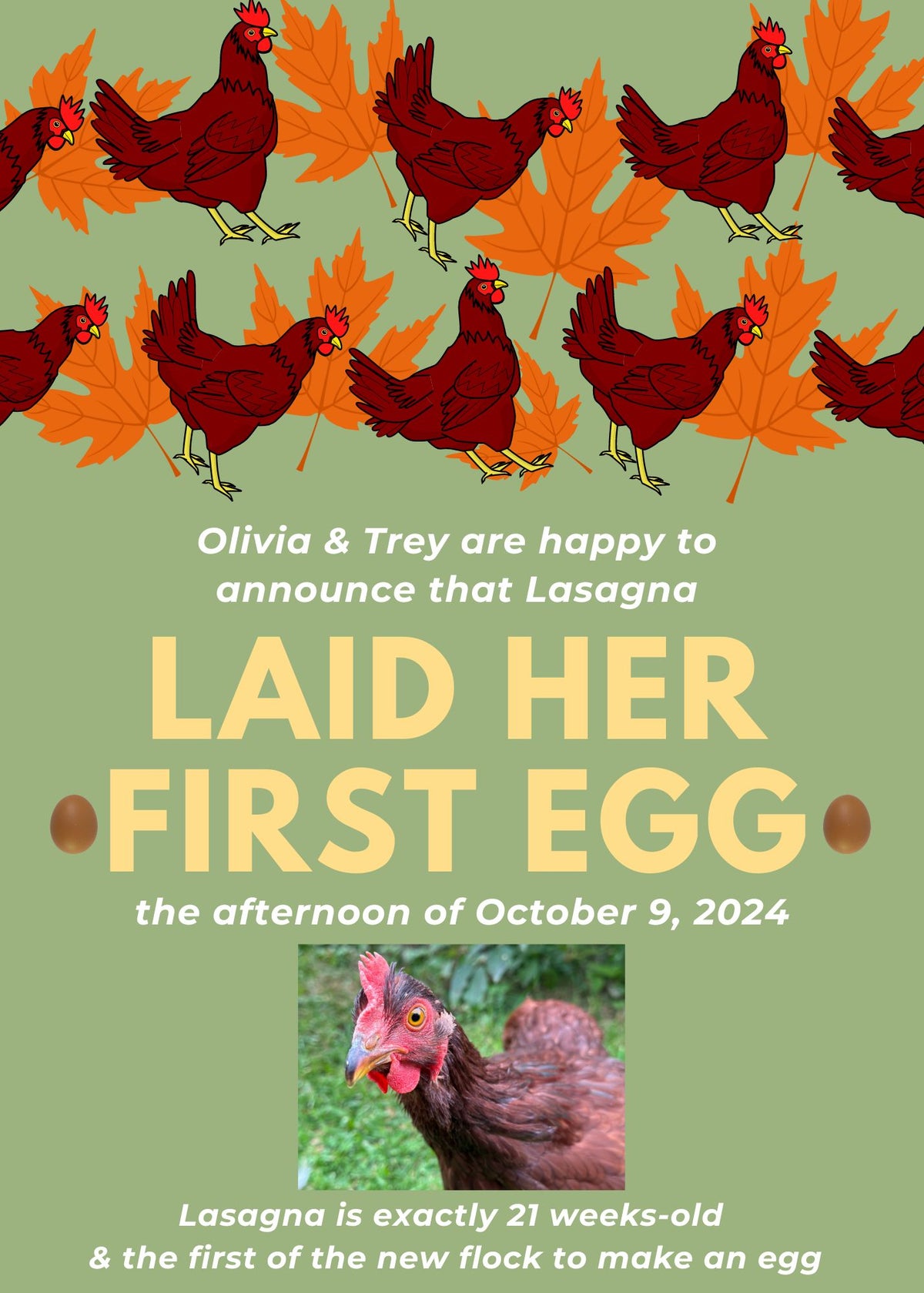 Lasagna laid an egg.jpg | MLTSHP