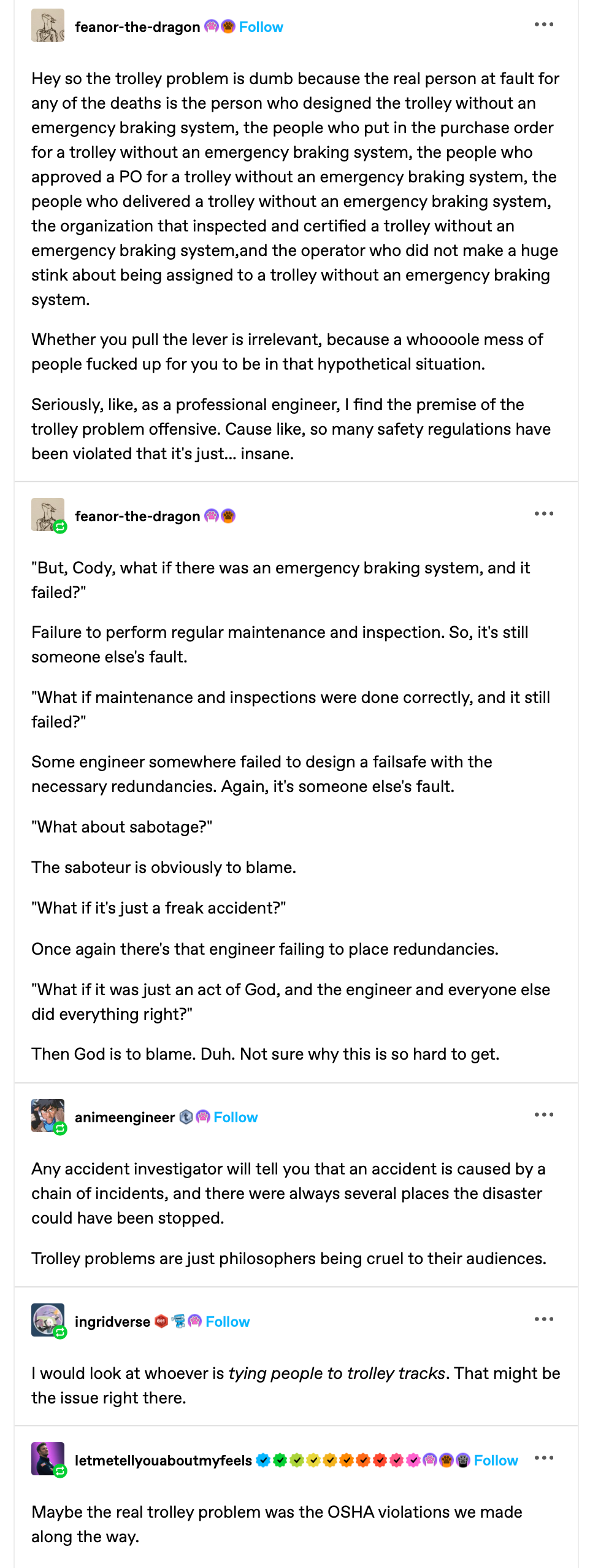 Trolley problems | MLTSHP