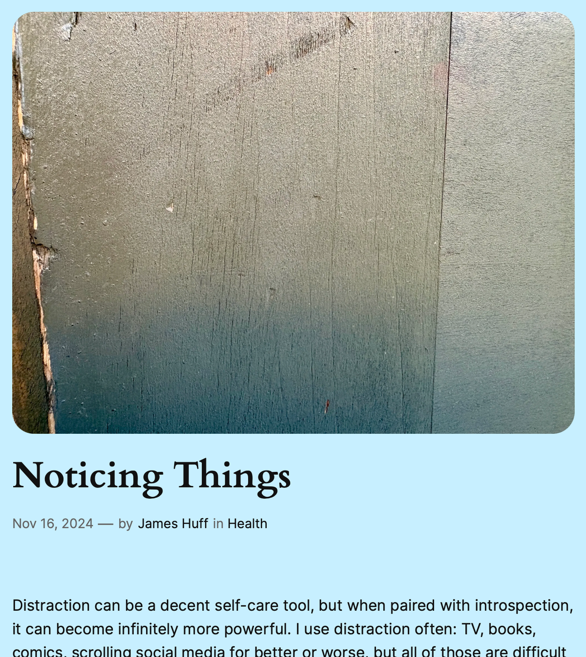 Noticing Things | MLTSHP