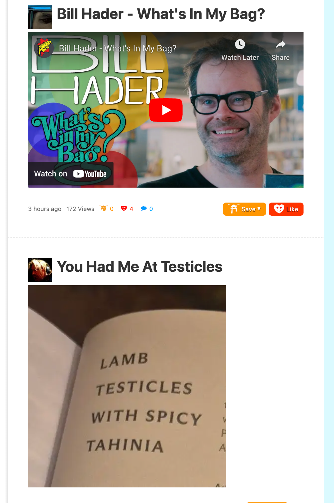 If this ain't the answer to what's in the bag, I'm not watching the video | MLTSHP