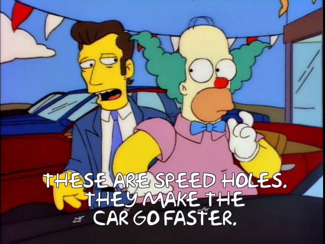 speed holes | MLTSHP