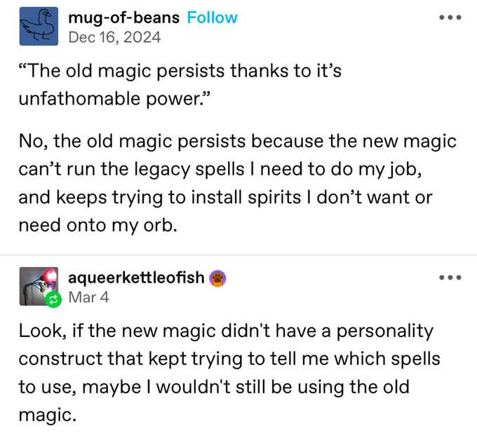 The old magic doesn't autocorrect my spells into accidental summonings | MLTSHP