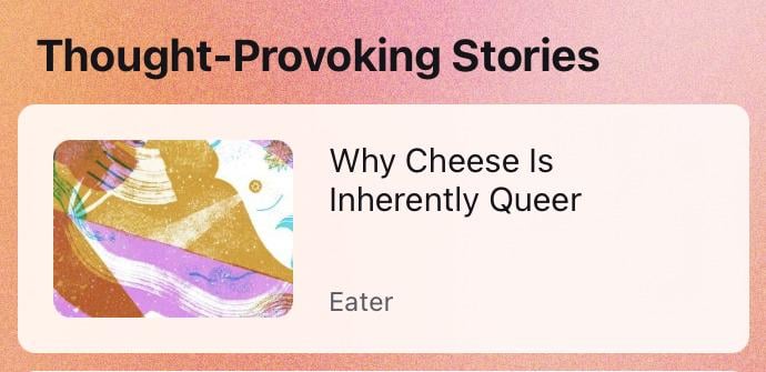more queer cheese, please. | MLTSHP