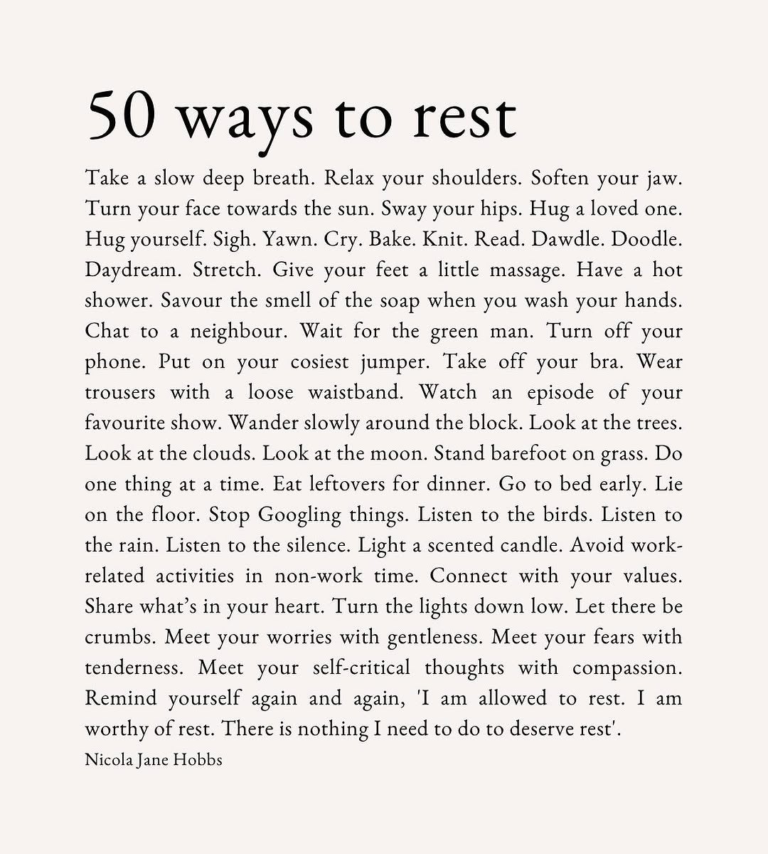 50 ways to rest | MLTSHP