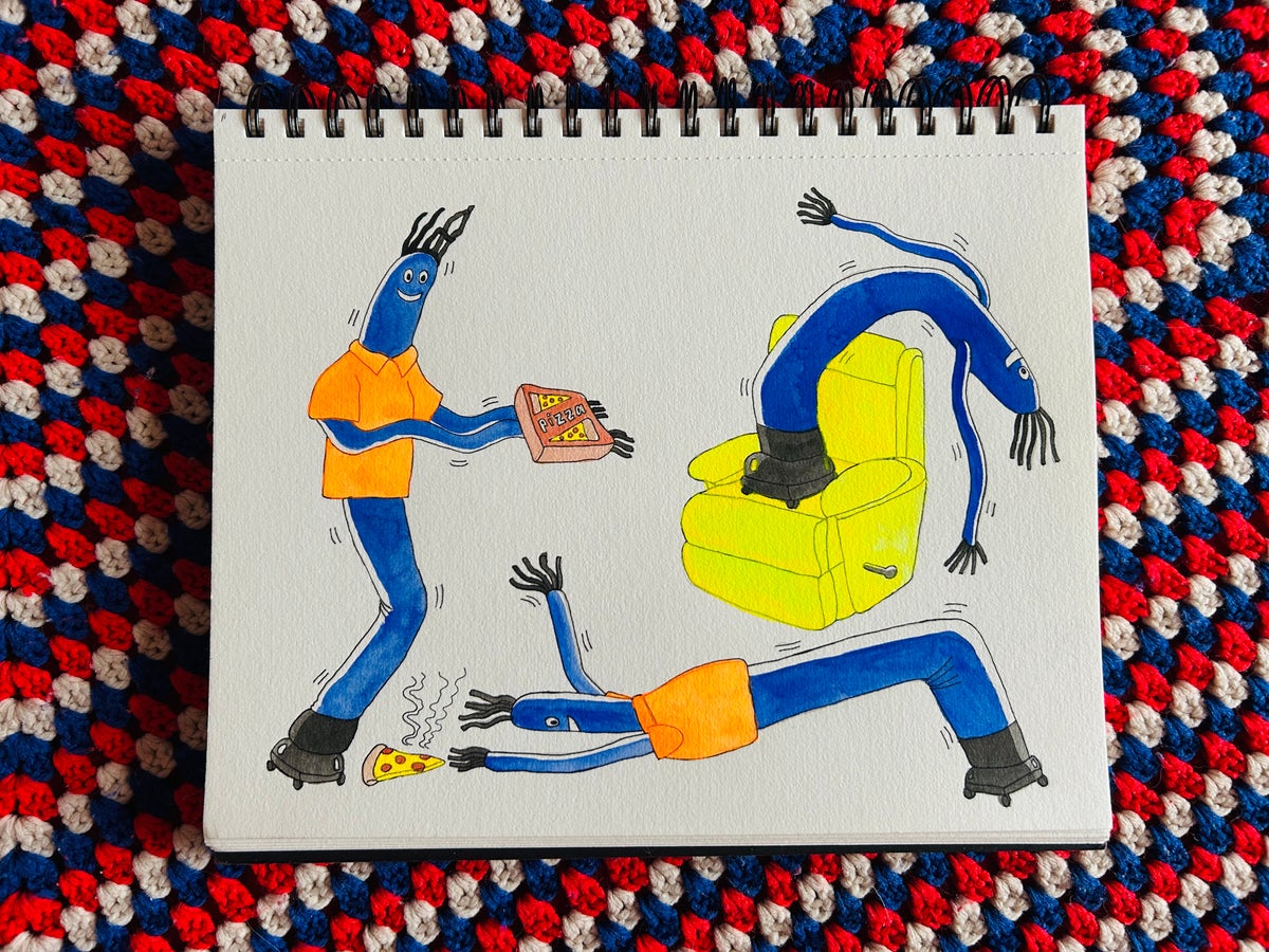 tube man tries to relax after a work day | MLTSHP