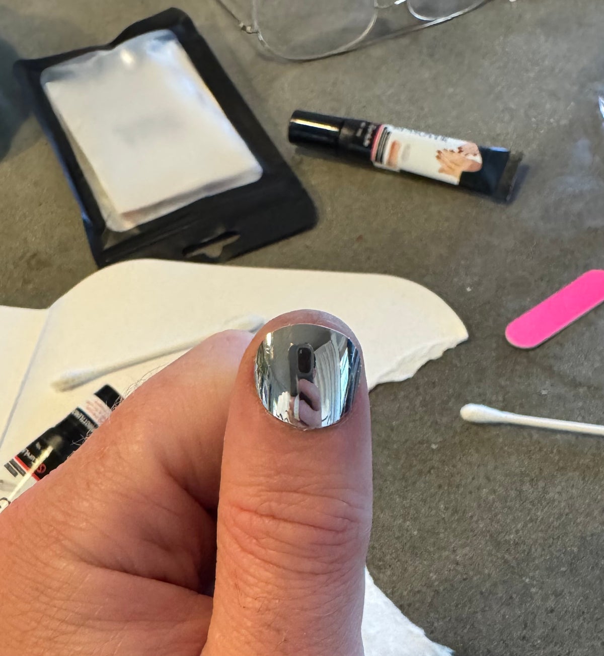 Self portrait, acrylic nail edition | MLTSHP