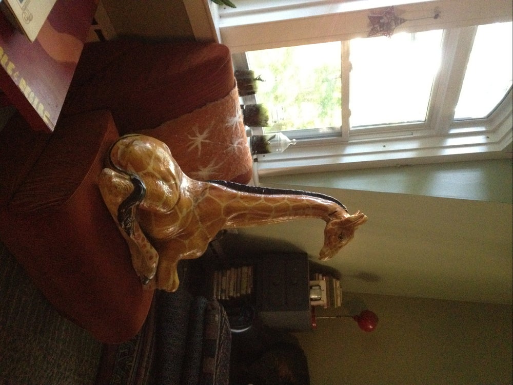 Oh not much, just cleaning my plaster giraffe. What are you up to? | MLTSHP