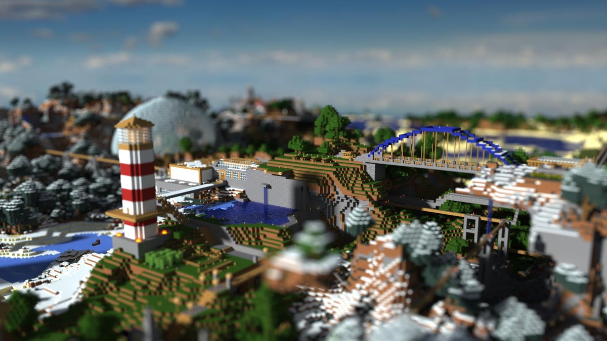 "Tilt-shift" Minecraft render | MLTSHP