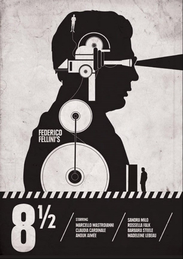 Fellini’s 8 1/2 movie poster by Needle Design | MLTSHP