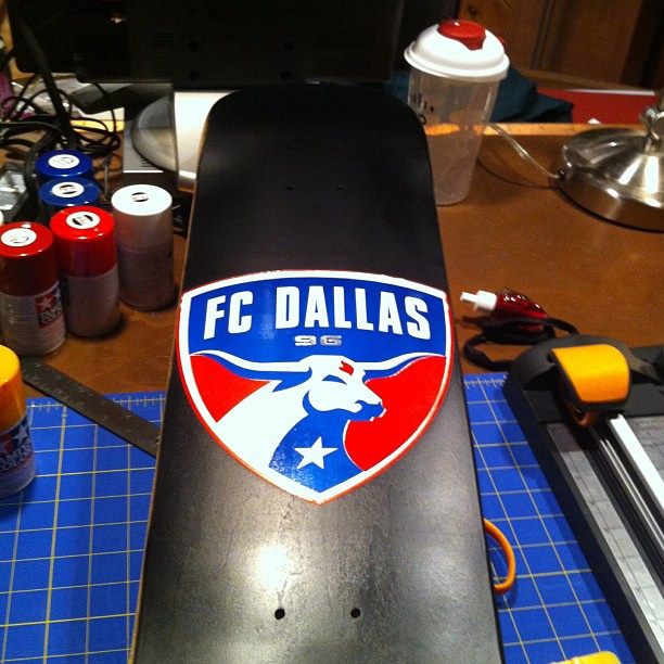 Custom FC Dallas skate Deck | MLTSHP